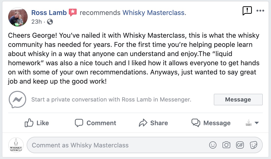 Whisky Masterclass – Online Whisky Training Course